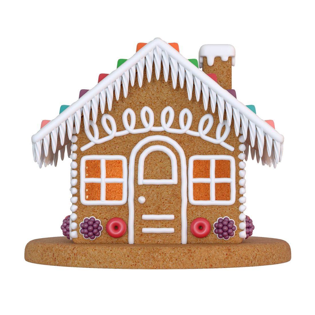 Gingerbread House 3D Model for VRay, Corona | CGMood