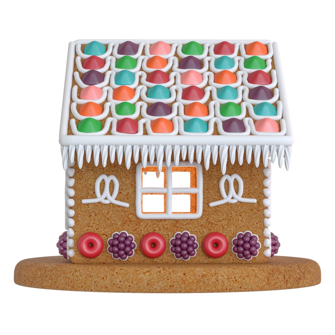 Gingerbread House 3D Model for VRay, Corona | CGMood