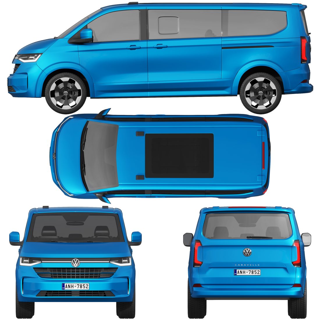 Volkswagen Caravelle T7 2025 3D Model for Corona | CGMood