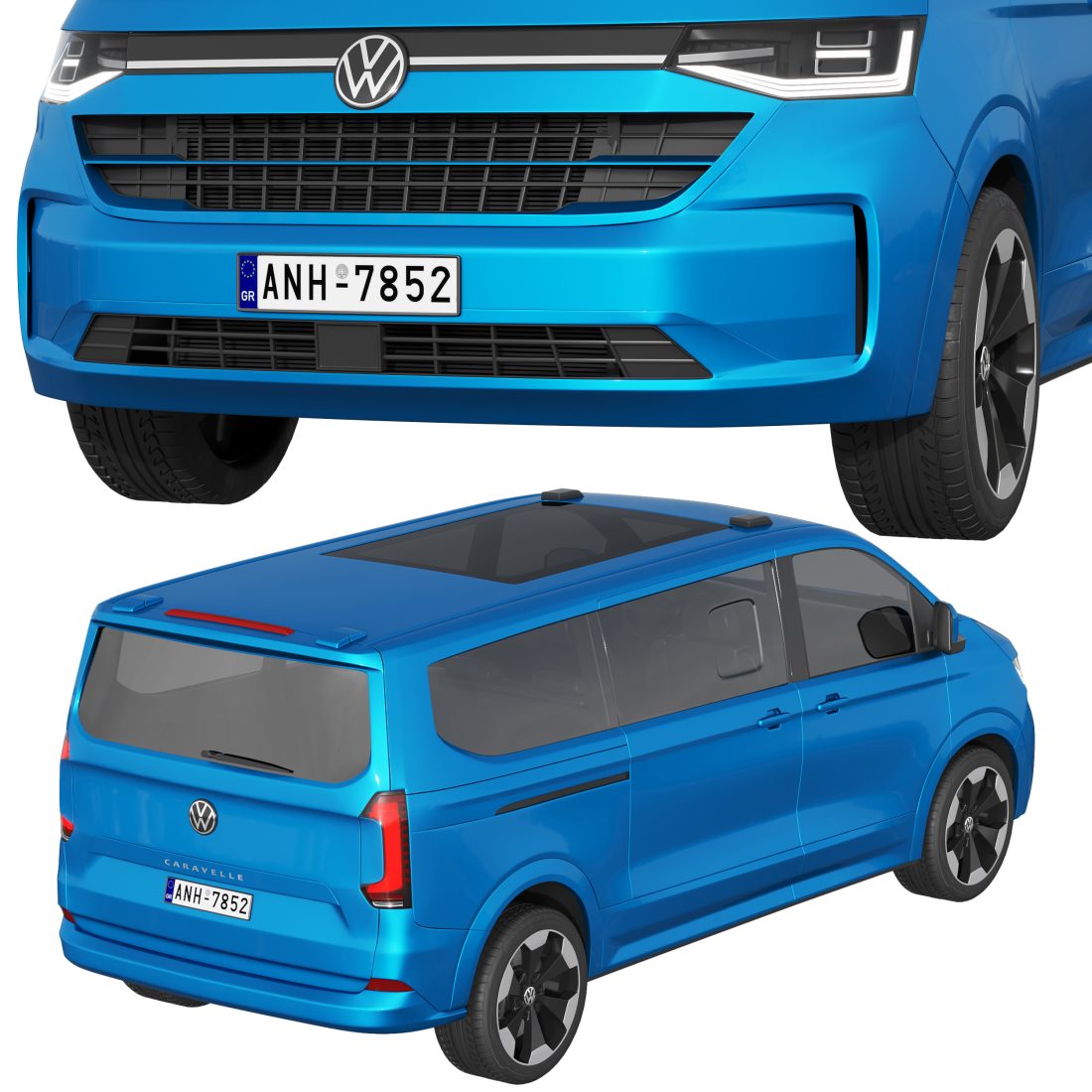 Volkswagen Caravelle T7 2025 3D Model for Corona | CGMood