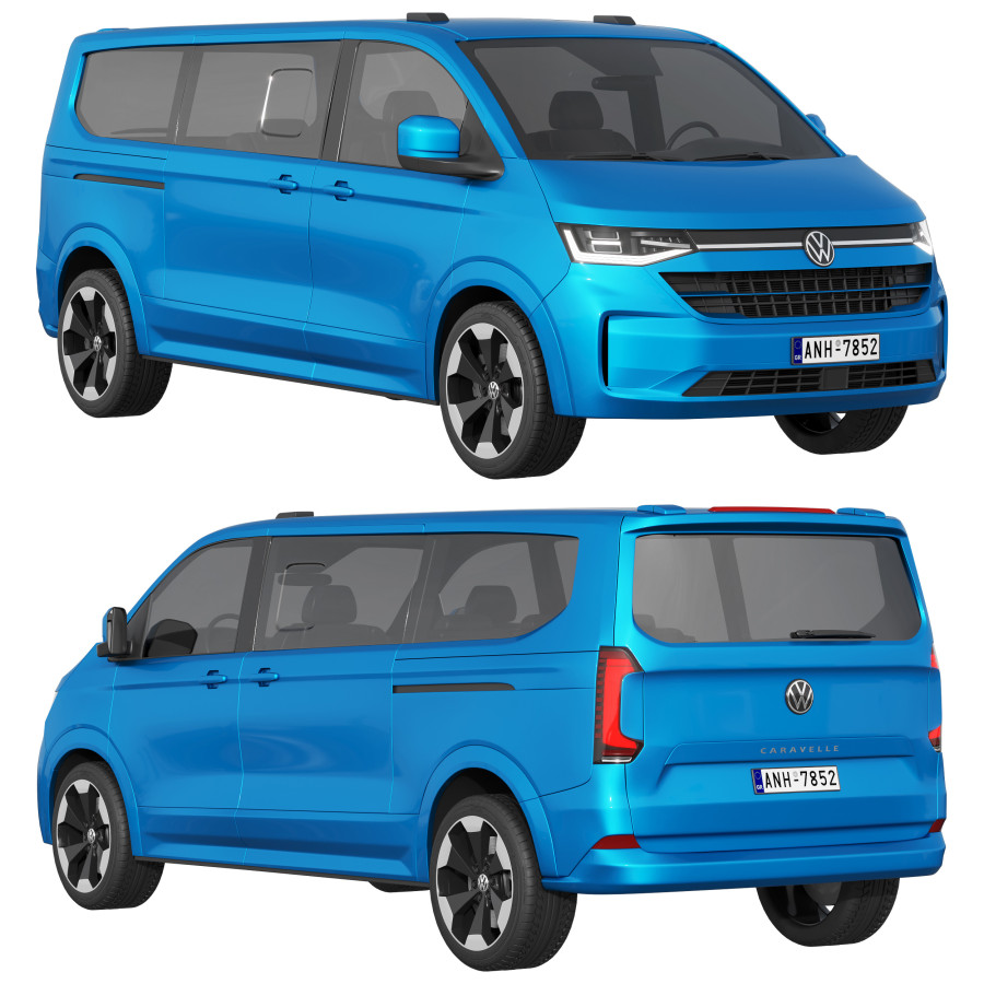 Volkswagen Caravelle T7 2025 3D Model for Corona | CGMood