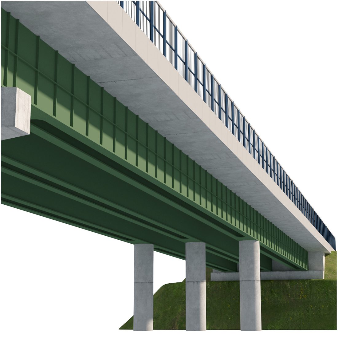 Road Bridge One Lane 02 - 3D Model for Corona, VRay