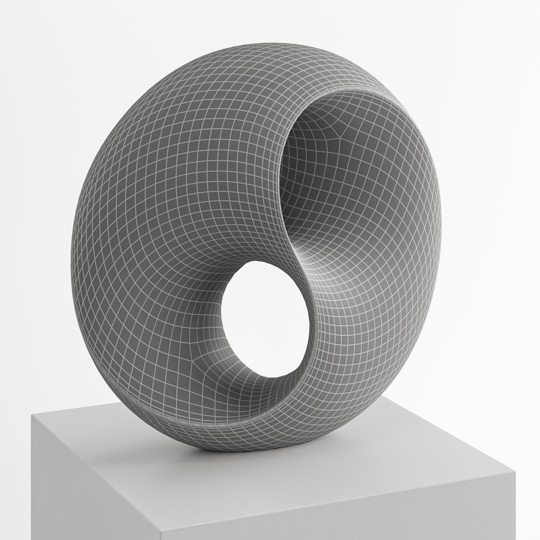 Abstract Sculpture. Mobius Strip. Trifoil Knot 3D Model for VRay | CGMood