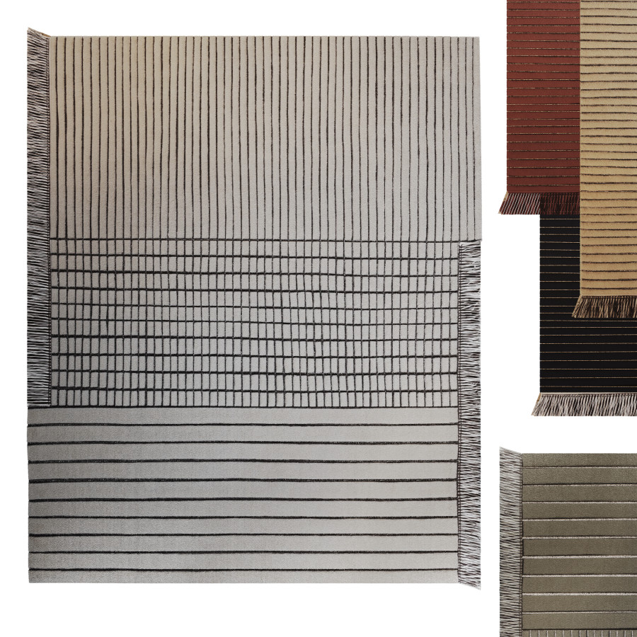 Rd Grid Berber. Hand Knotting Rug In Wool By Rodol - 3D Model for Corona