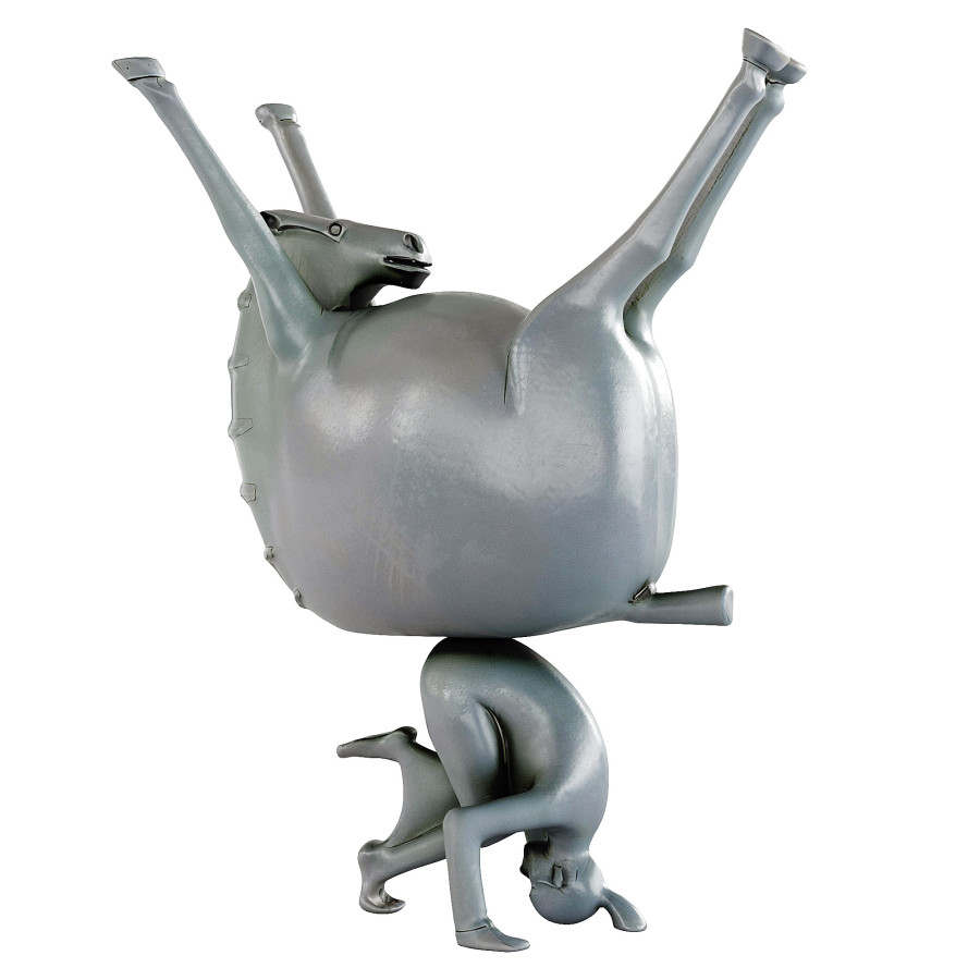 Inverted Equine Balance Sculpture - 3D Model for VRay, Corona