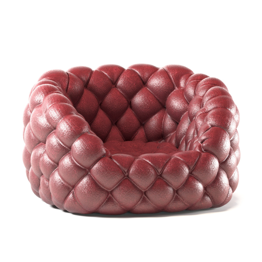 Bubble Modern Upholstered Armchair - 3D Model for VRay, Corona