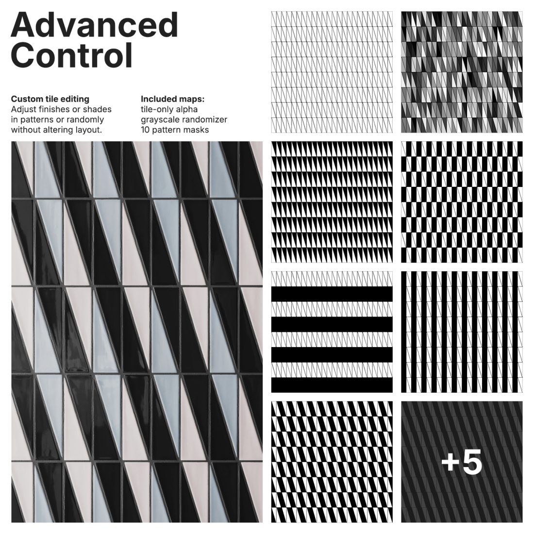 Elongated Triangle Rectangular Tile Texture / PBR Material | CGMood