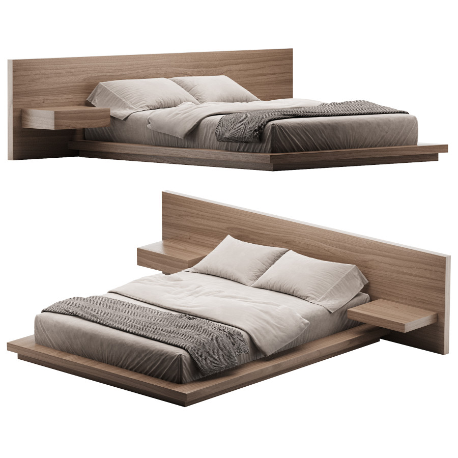 Double Bed 3D Model for Corona | CGMood