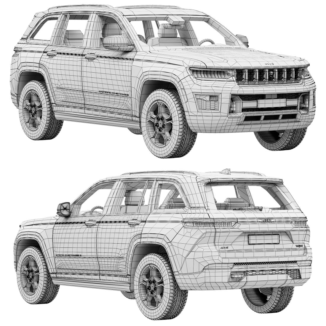Jeep Grand Cherokee Trailhawk 4xe 2026 3D Model for Corona | CGMood
