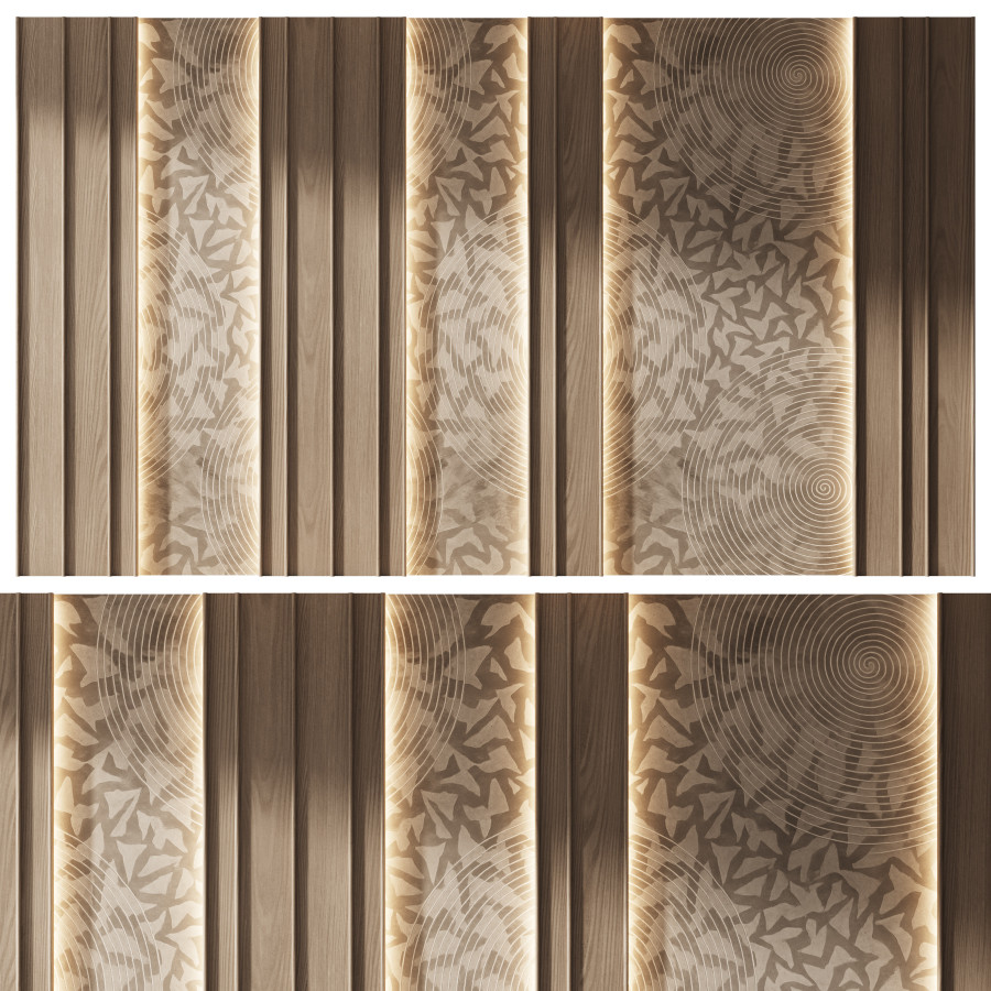 Decorative V87 Wall Panels 3D Model for VRay, Corona | CGMood
