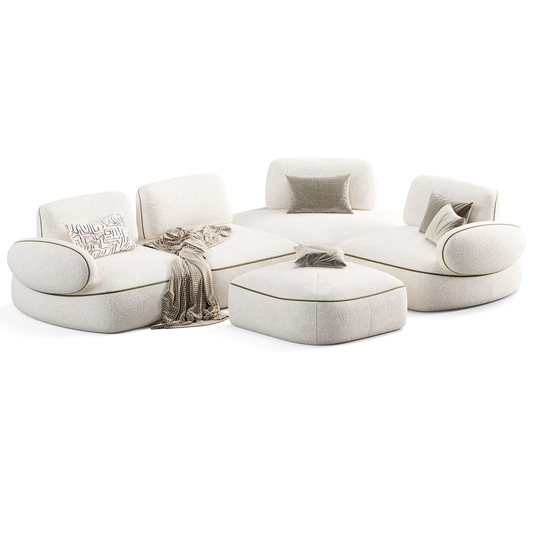 Natuzzi Italia Snail Modular Sofa 3D Model for VRay, Corona | CGMood