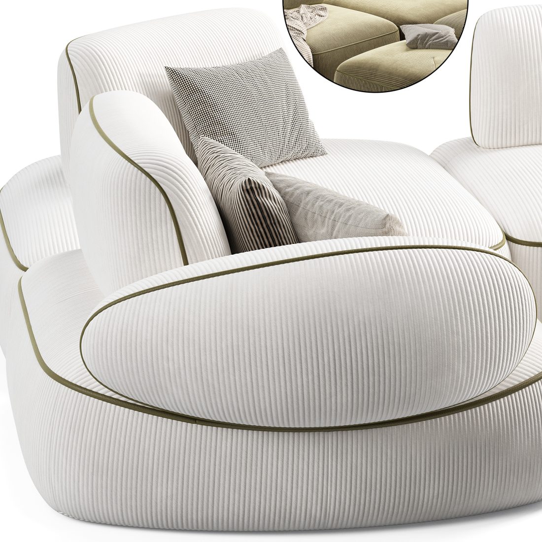 Natuzzi Italia Snail Modular Sofa 3D Model for VRay, Corona | CGMood