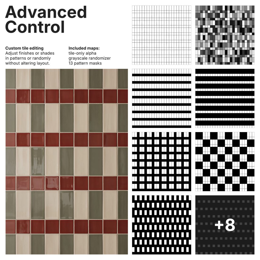 Subway And Square Tiles Alternate Vertical Stacked Texture / PBR ...