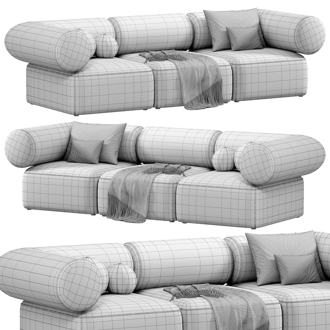 Offo Modular Sofa By Annud 2 3D Model for Corona | CGMood