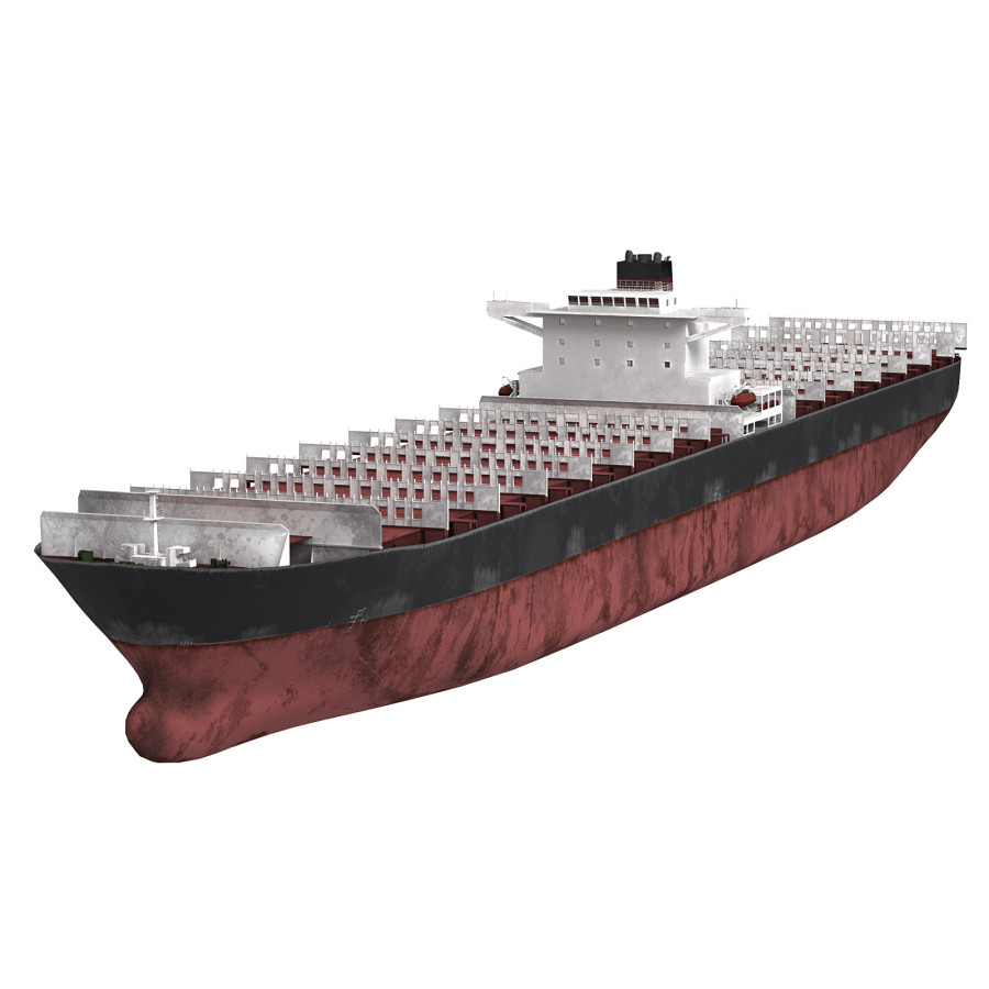 Cargo Ship Low-poly Ap - 3D Model for VRay, Corona