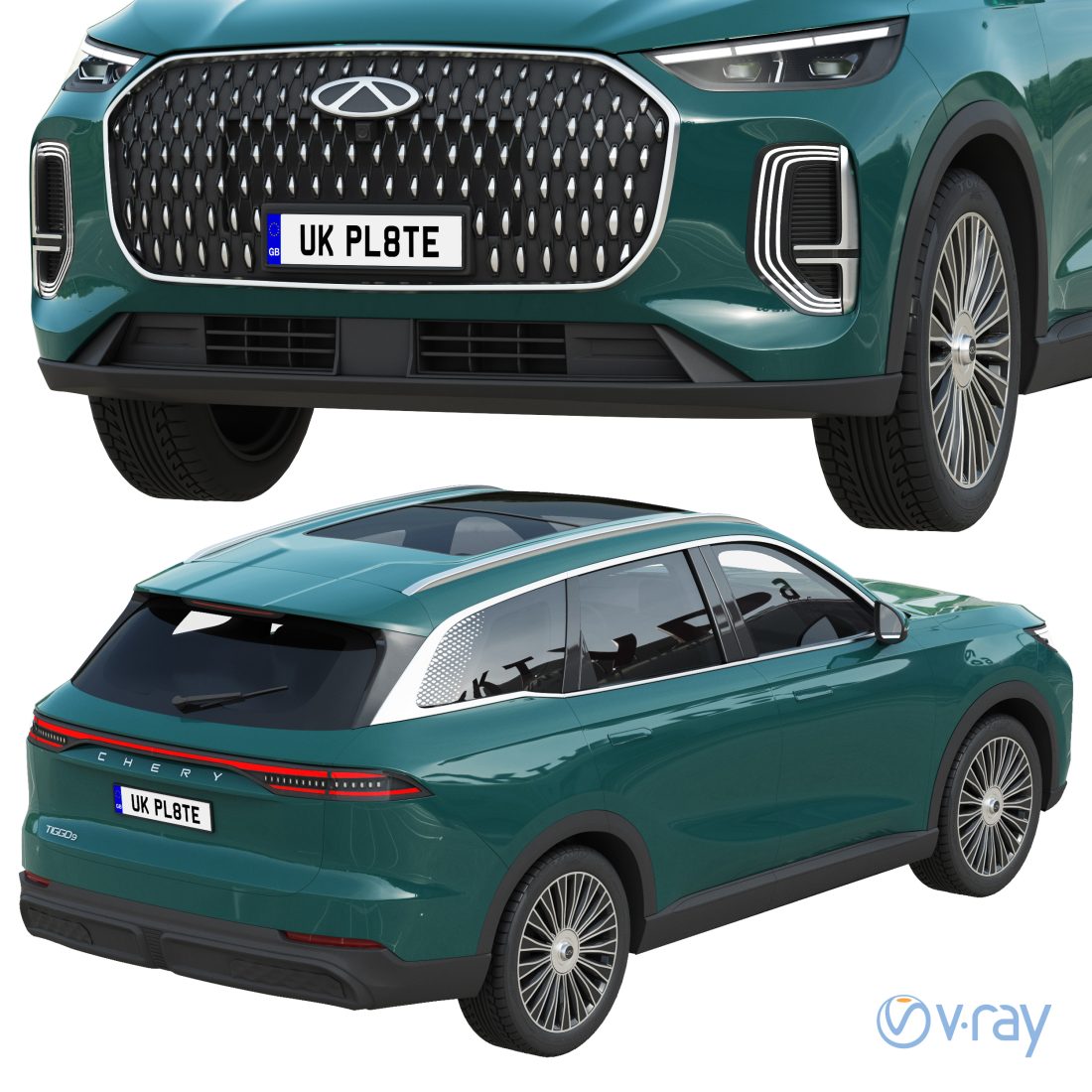 Chery Tiggo 9 2025 - 3D Model for VRay