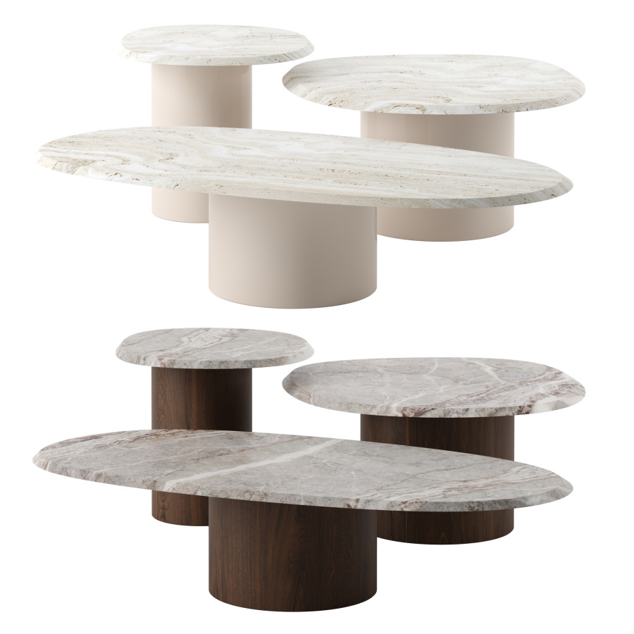 Pebble Coffee Tables By Carpanese Home 3D Model for Corona | CGMood
