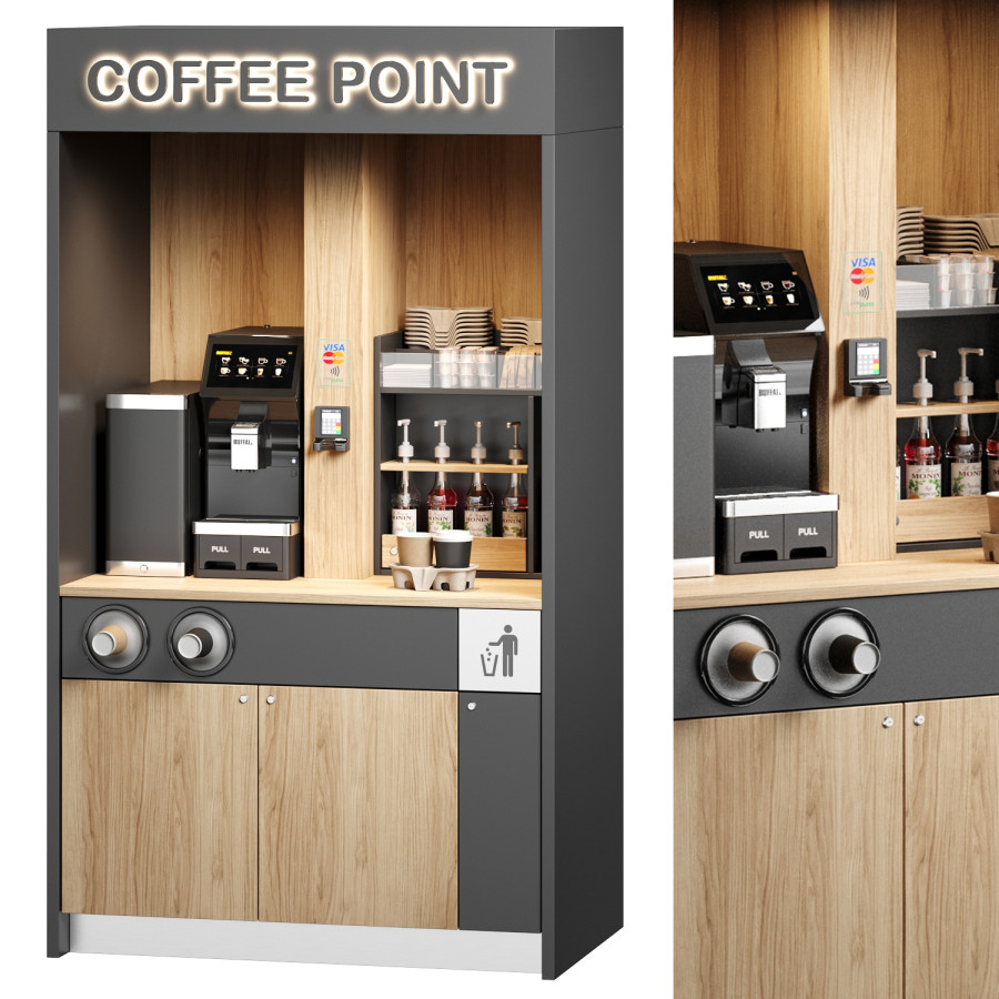 Coffee Point. Self-service Coffee Shop 3D Model for Corona | CGMood