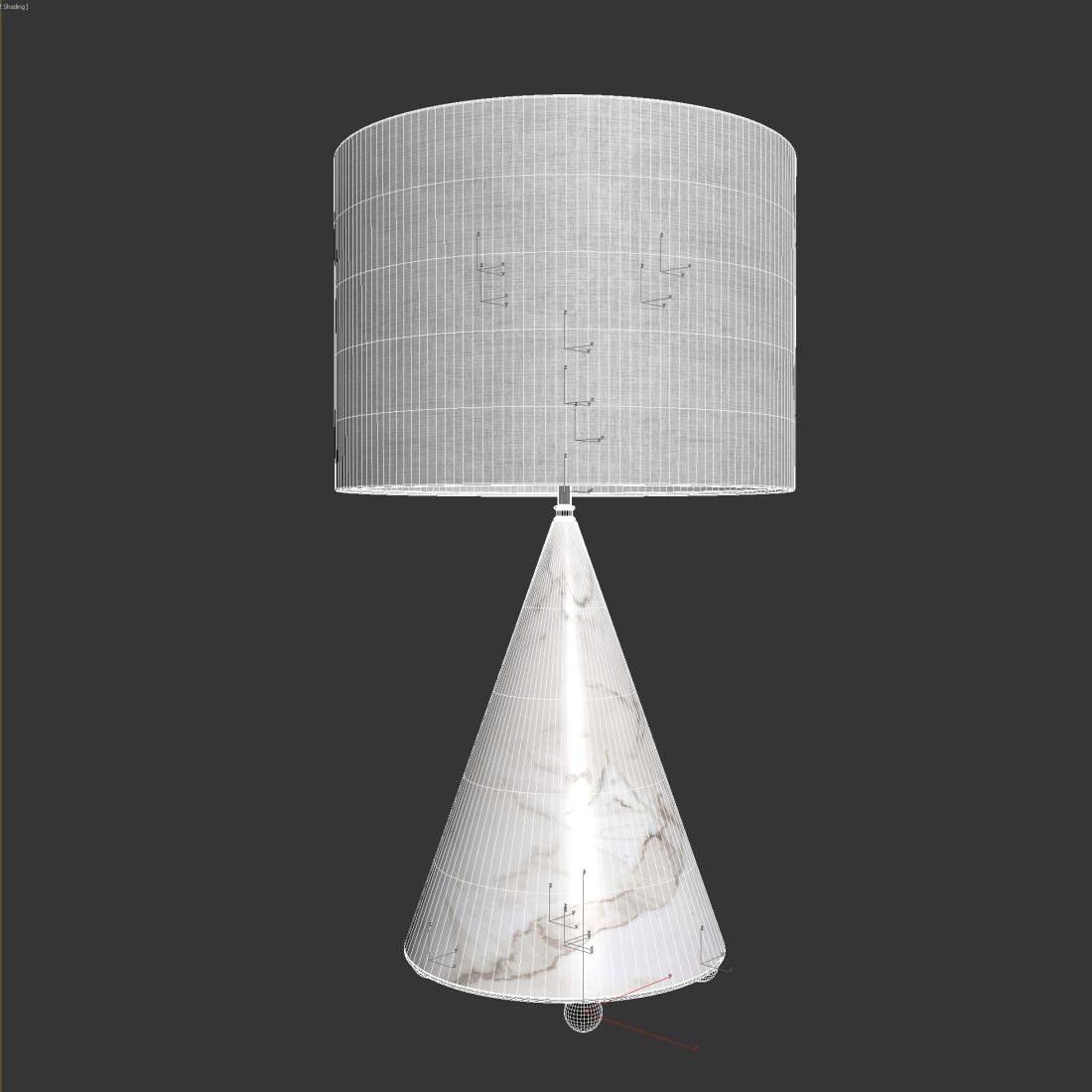 Large Tapered Ava Alabaster Lamp On Brass Base 3D Model for Corona | CGMood