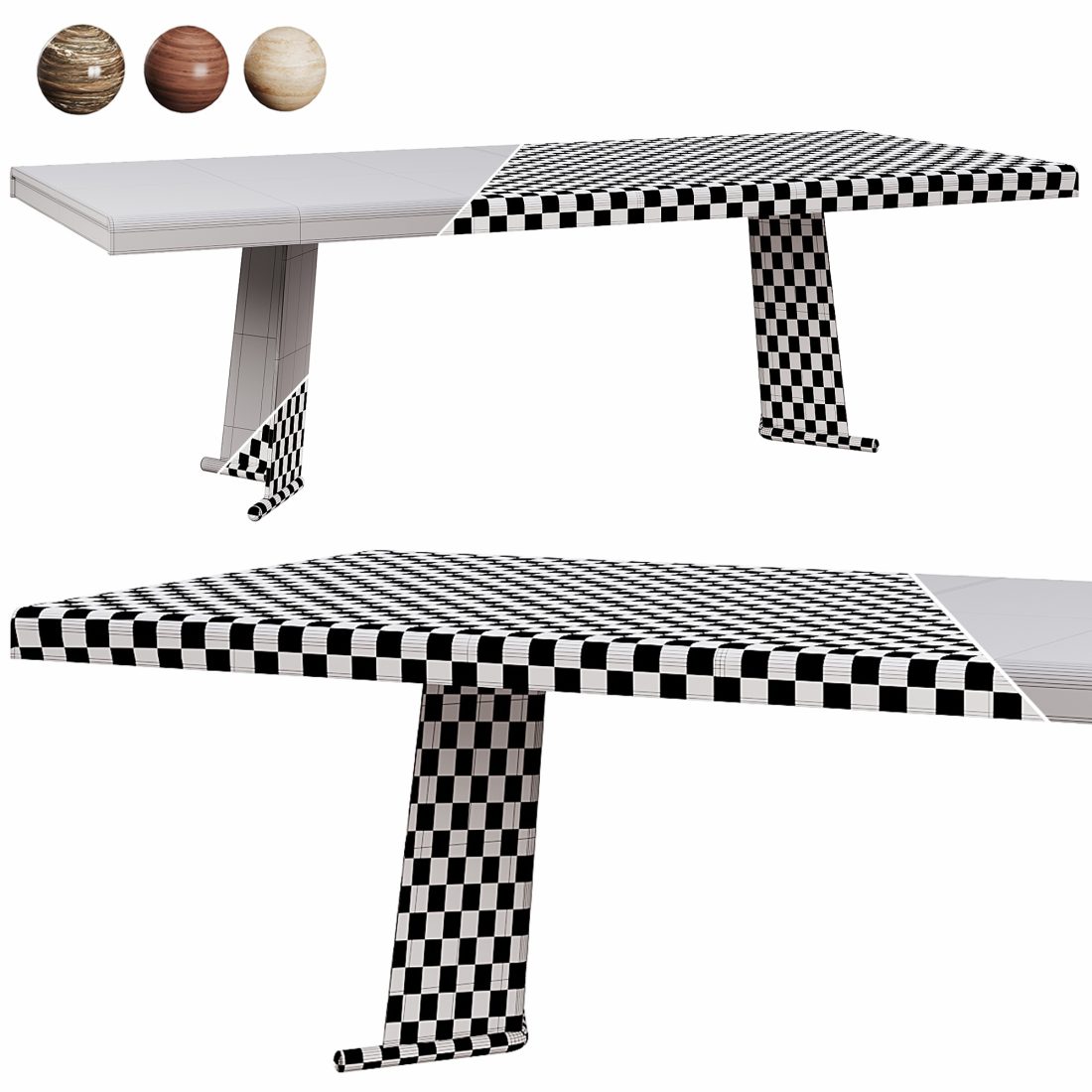 Libra Long Tables By Minotti - 3D Model for Corona
