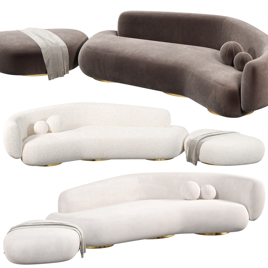 Okha Repose Sofa By Kookudesign - 3D Model for Corona
