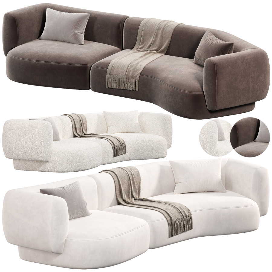 Hug Modular Sofa 6 - 3D Model for Corona