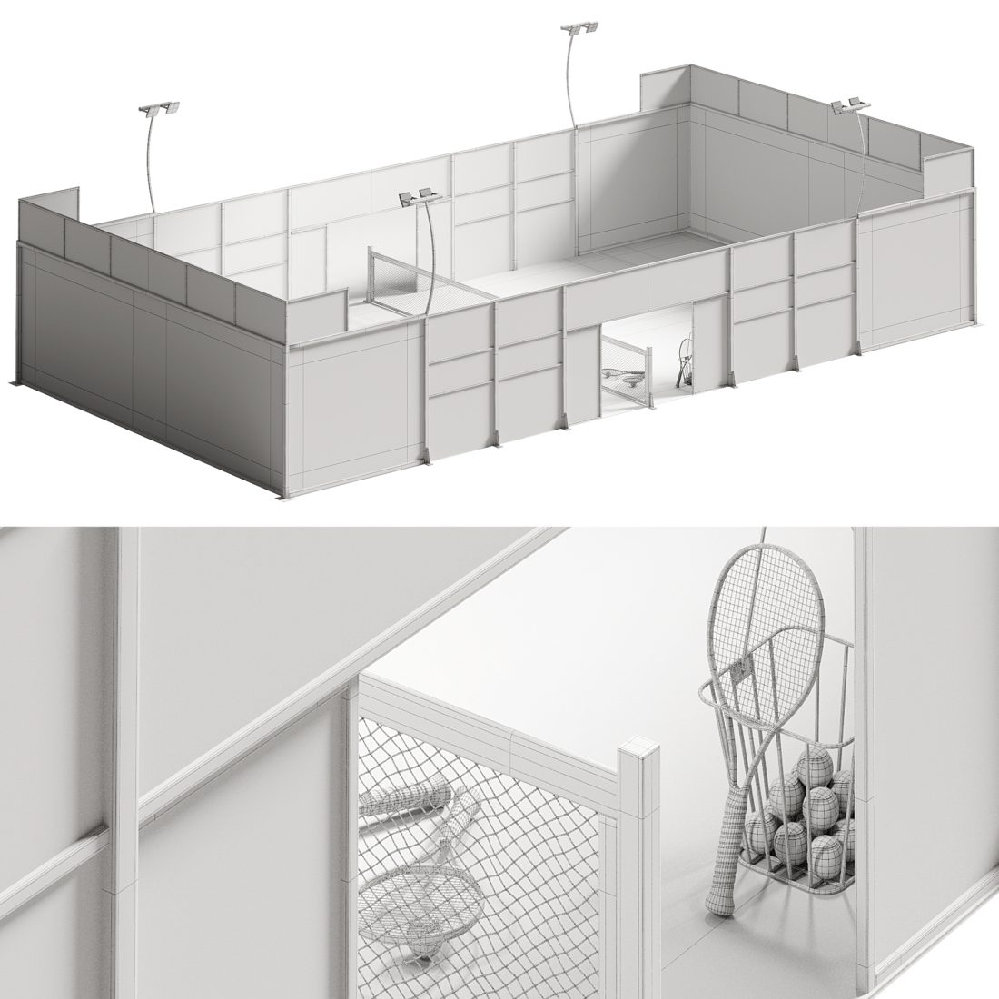 Padel Tennis 3D Model for Corona | CGMood