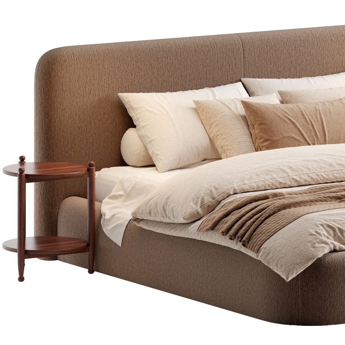 Crew Low King Bed By Verellen - 3D Model for VRay