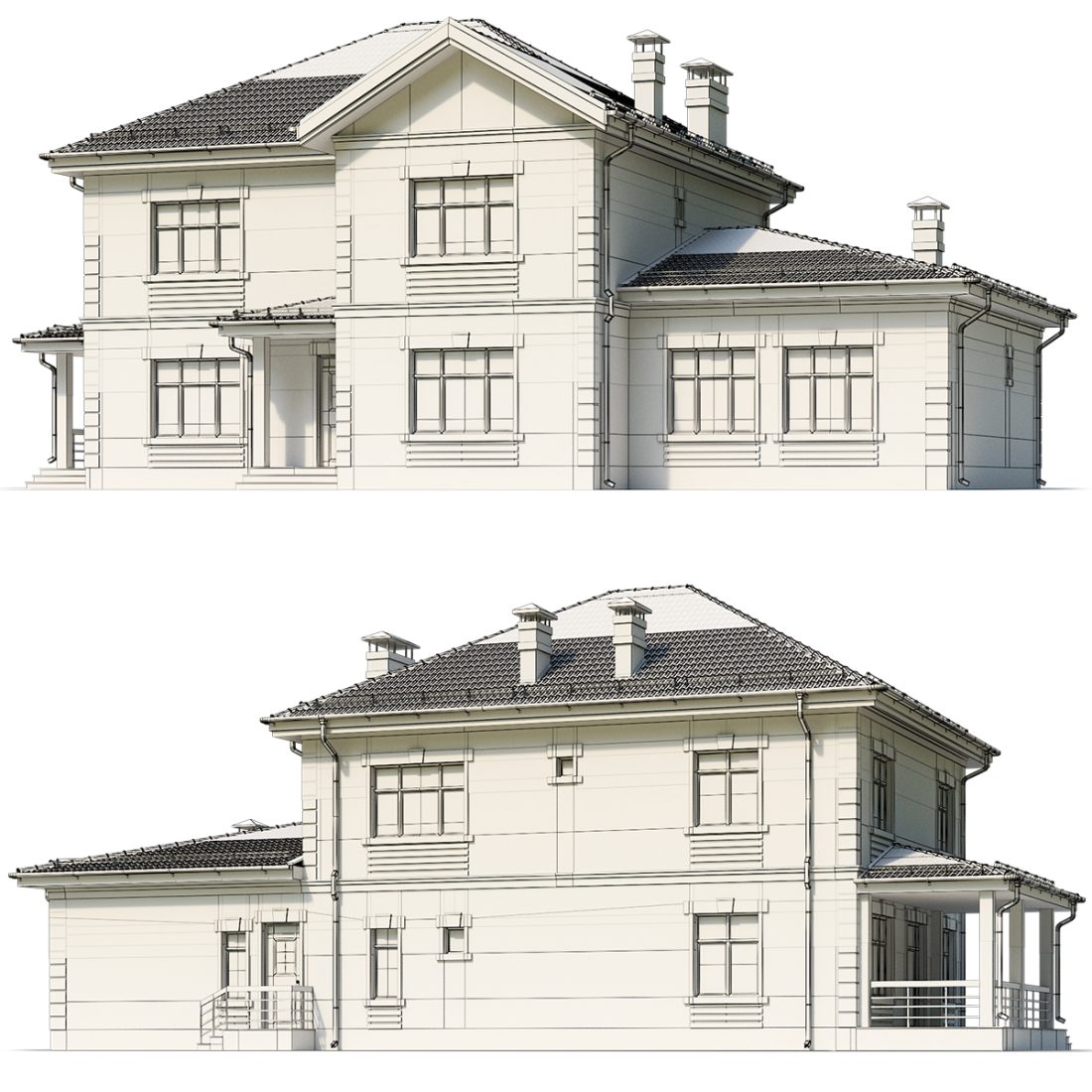 Residential House-24 3D Model for VRay | CGMood