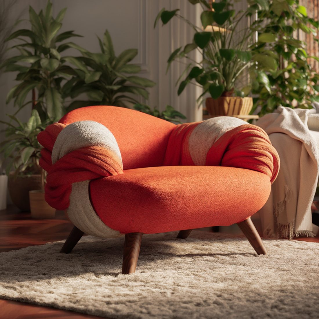 Crimson Knot Lounge Sofa 3D Model for VRay, Corona | CGMood